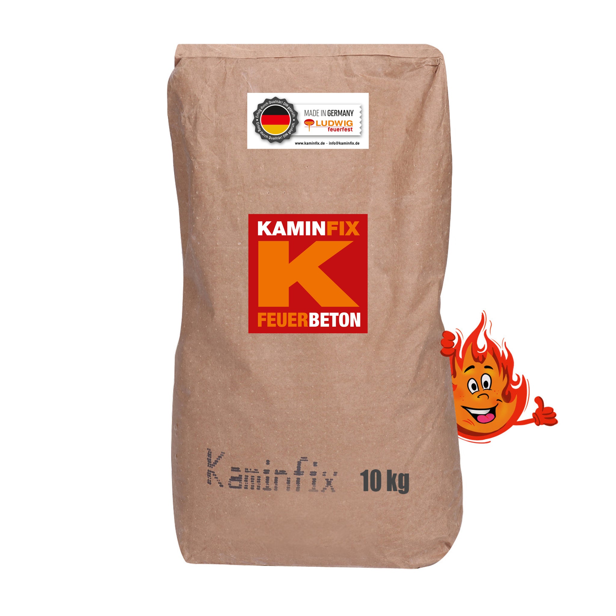 Feuerfester Beton🔥Sicherheit & Beständigkeit🔥Einsatztemp. 1300°C – Kaminfix